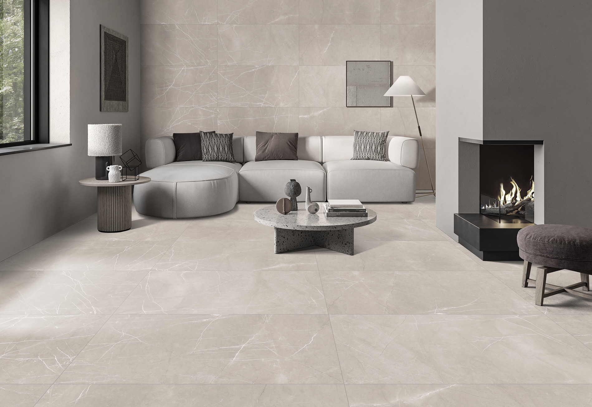 Pulpis - Carving Series By Lavish Ceramics (Glazed Porcelain Floor Tiles)