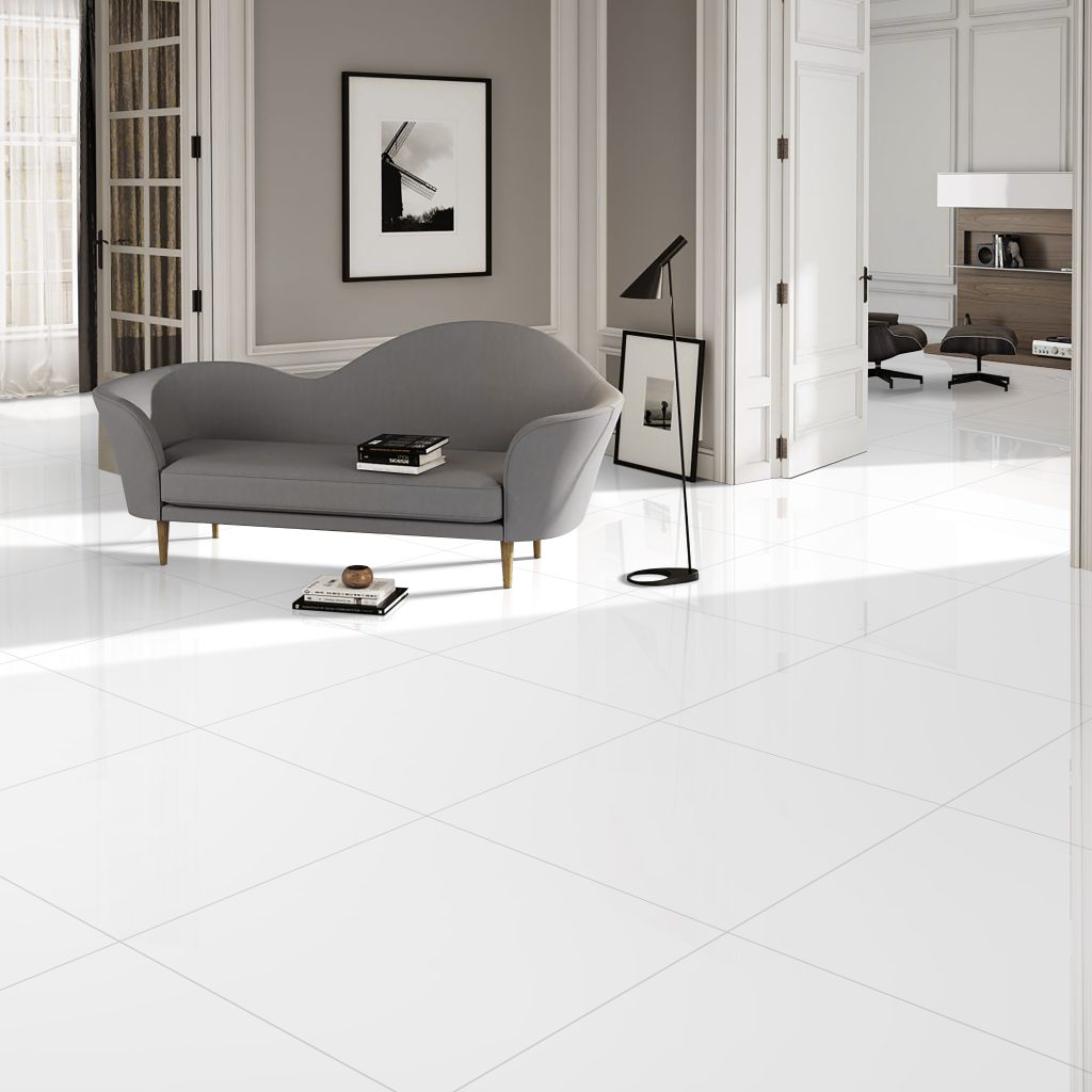 Plain White Double Charge Tiles Series By Lavish Ceramics