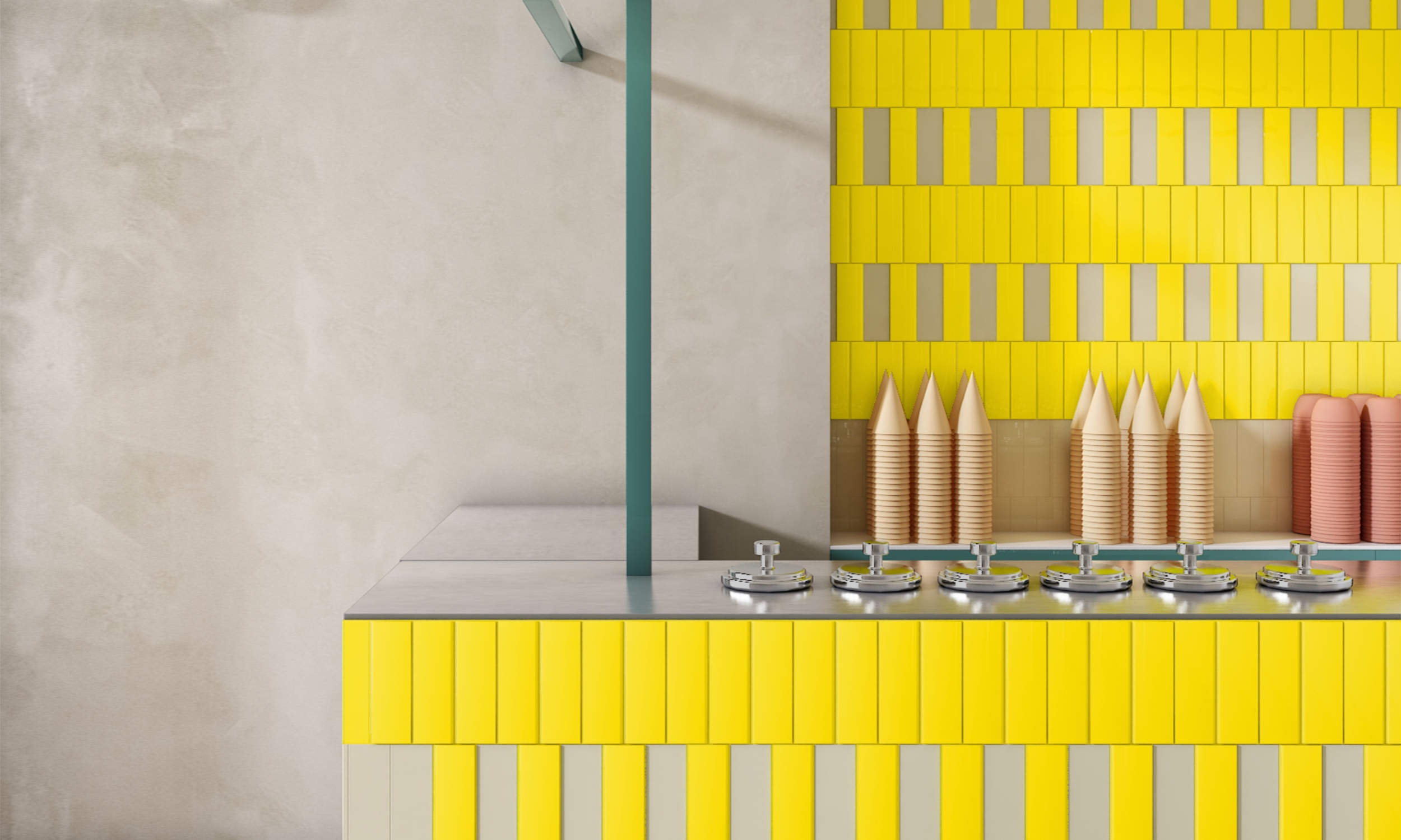 Subway Yellow Subway Tiles Series By Lavish Ceramics (Wall Tiles)