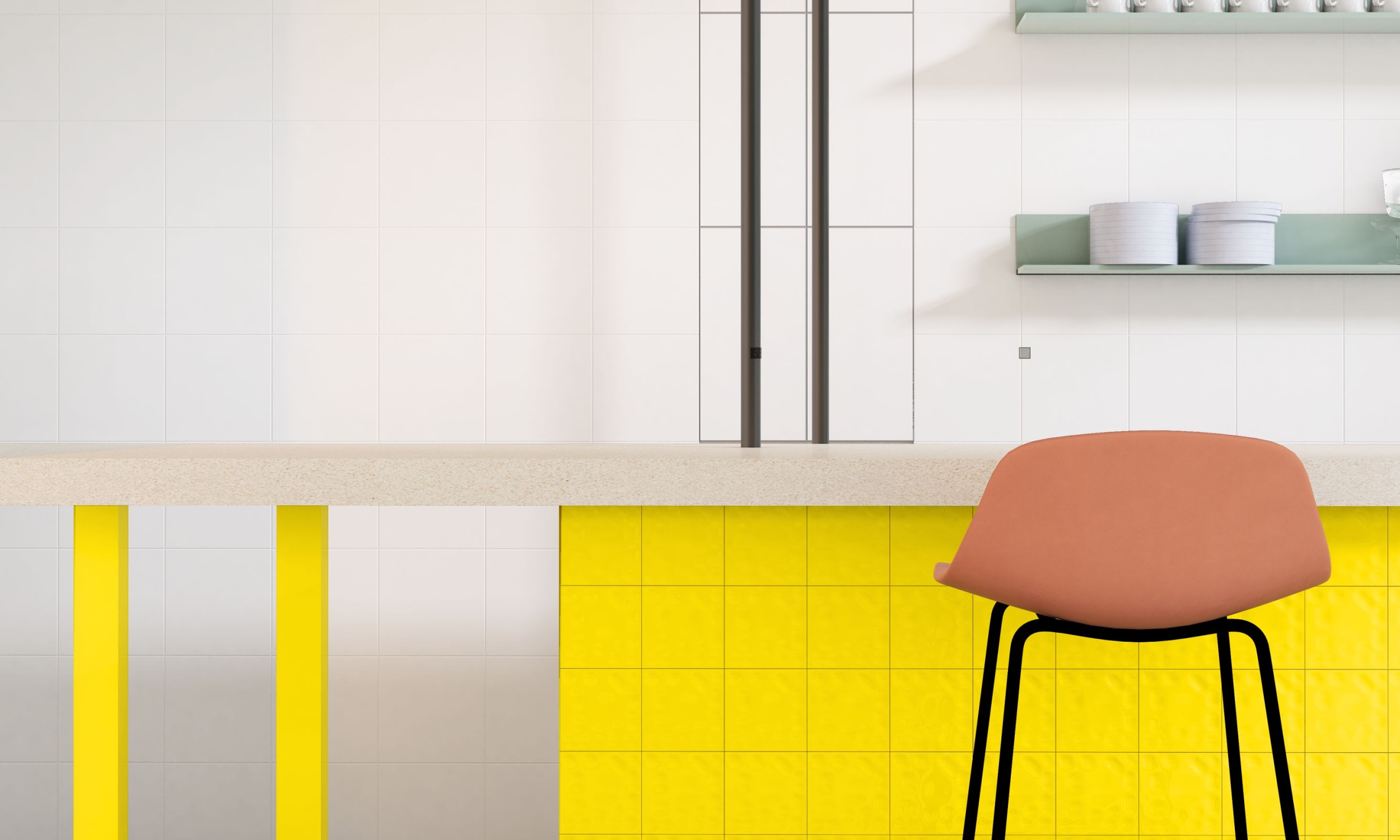 Subway Yellow Subway Tiles Series By Lavish Ceramics (Wall Tiles)