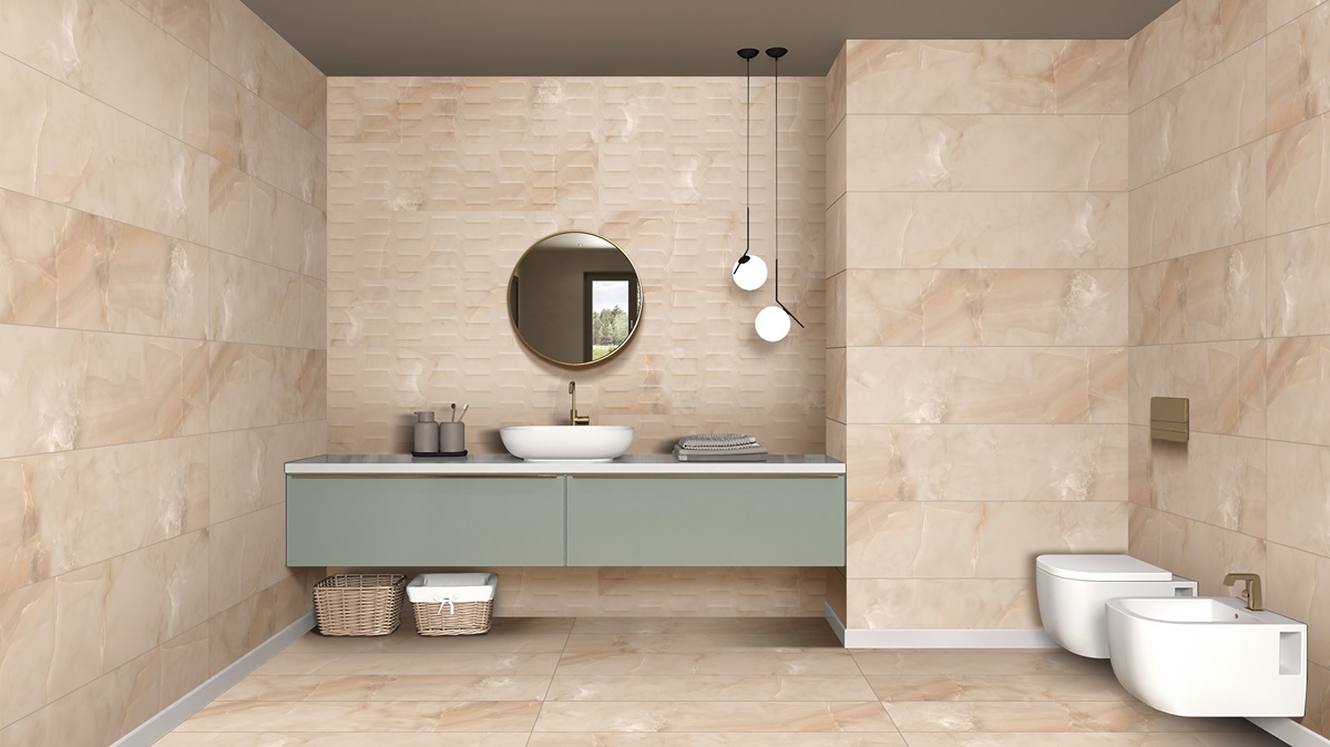Discover the elegance of Marmi Satin Ceramic Tiles